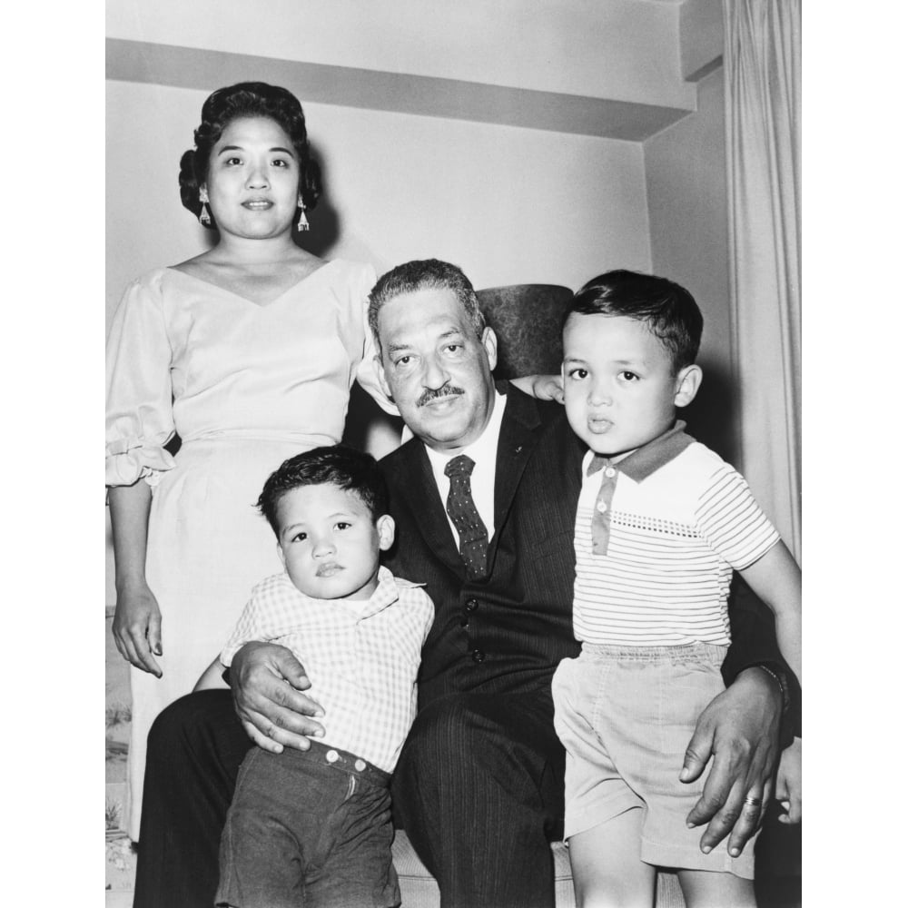 Thurgood Marshall With His Wife History (24 x 36) - Walmart Business ...