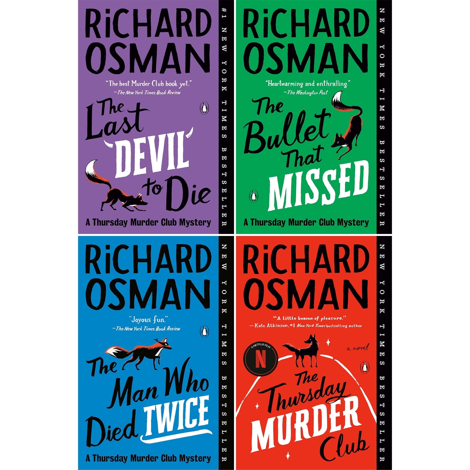 Thursday Murder Club Mysteries Series 4 Books Set by Richard Osman (The ...