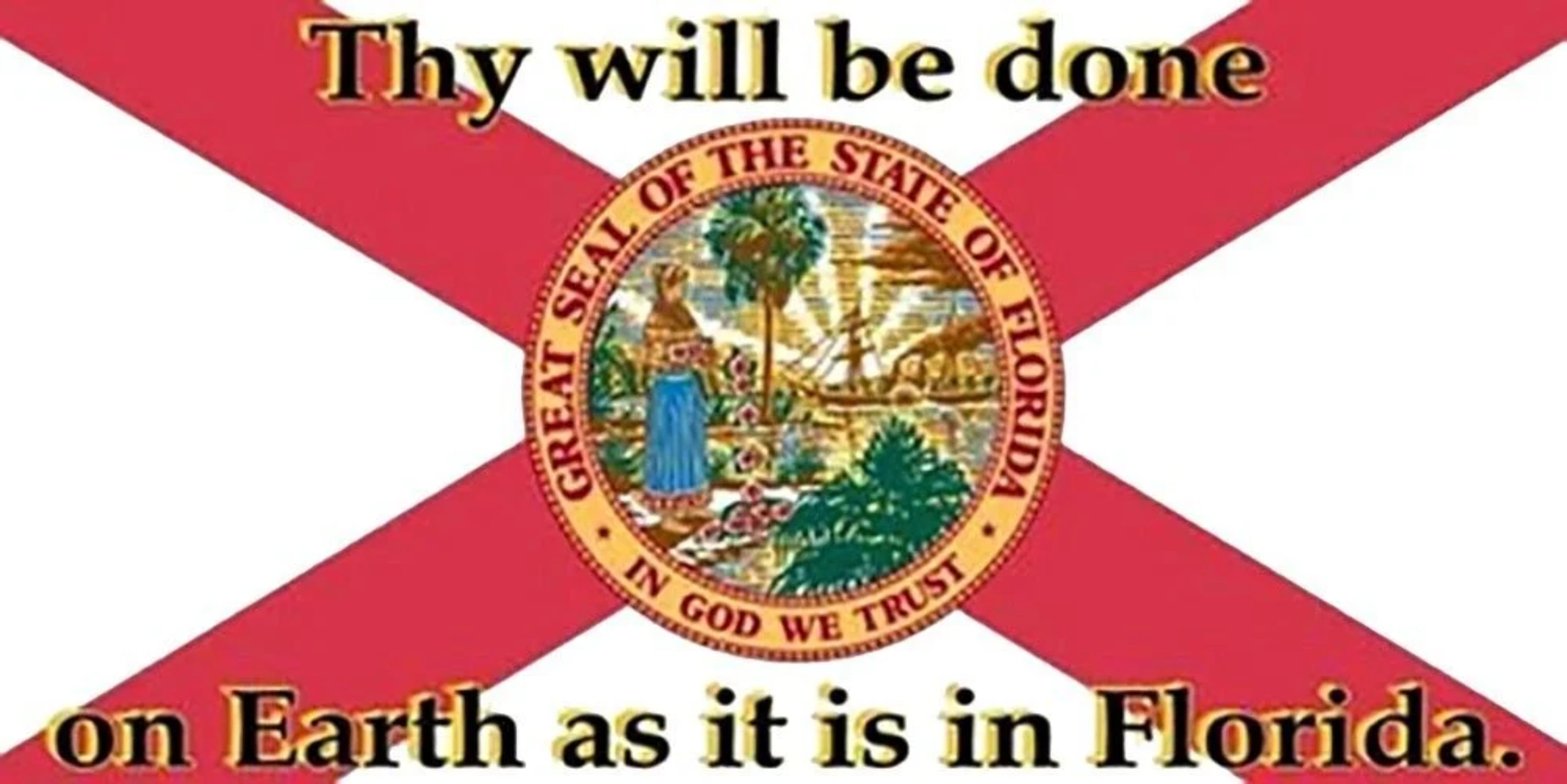 Thy Will Be Done On Earth As It Is In Florida Vinyl Decal Bumper ...