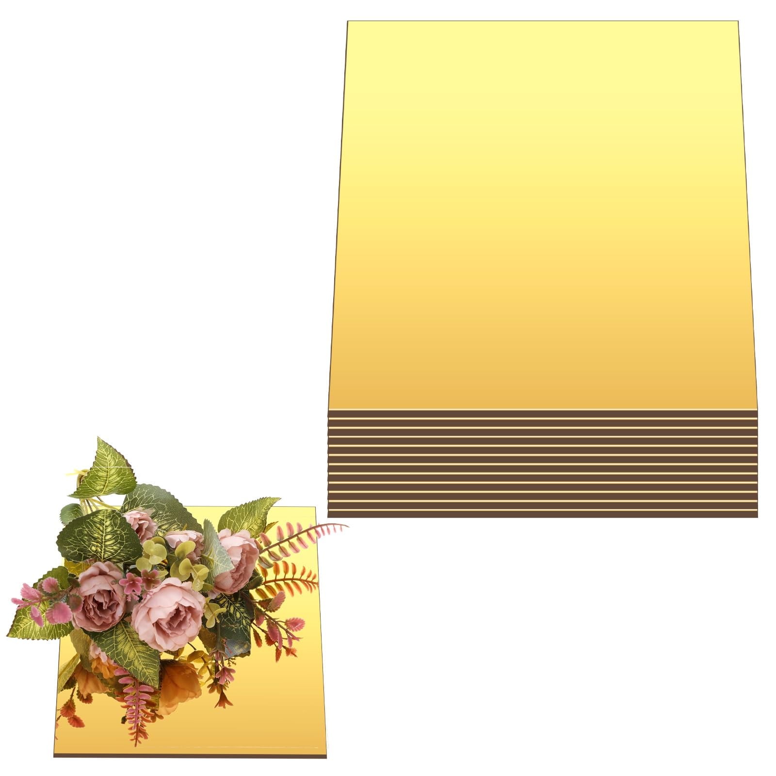 Thyle 12 Pcs Acrylic Square Mirrors for Tables Centerpieces 8 Inch ...