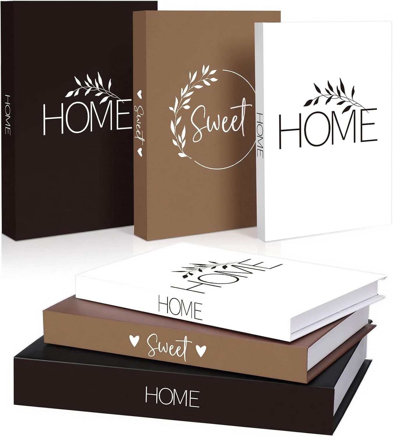 Thyle 3 Pcs Decorative Books Fake Faux Aesthetic Coffee Table Books ...