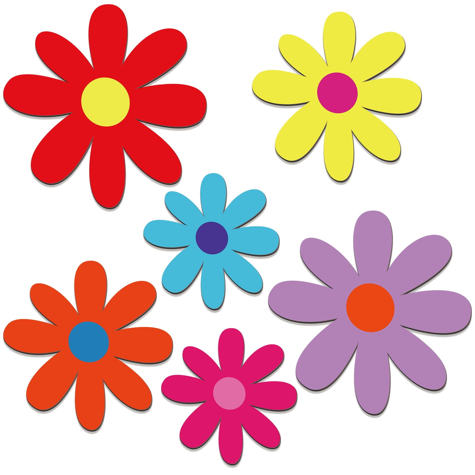 Thyle 6 Pcs Daisy YPF5 Wall Decor Wooden Daisy Wall Art White Flowers ... Thyle 6 Pcs Daisy YPF5 Wall Decor Wooden Daisy Wall Art White Flowers ...