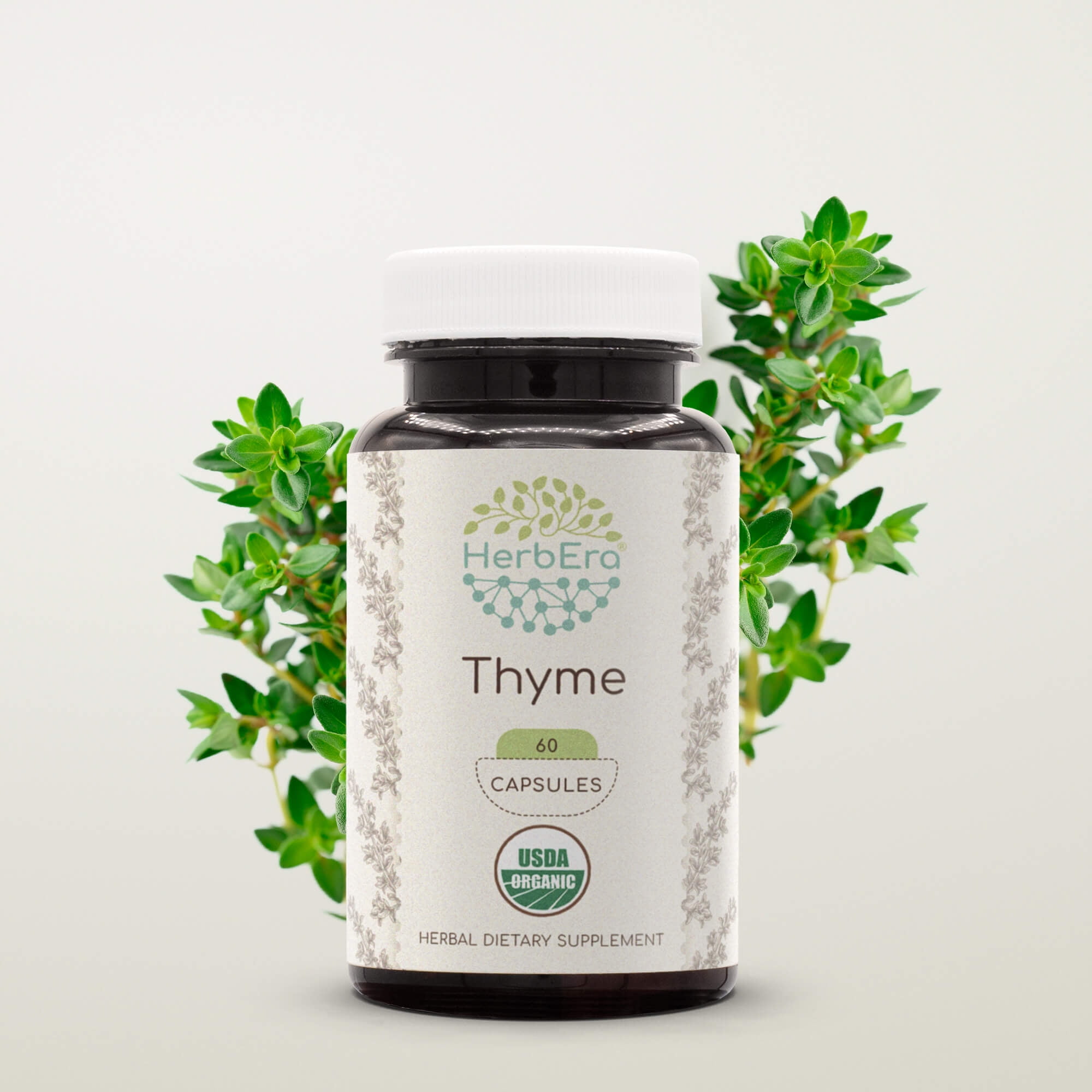 Herbera Thyme Capsules, 60 Capsules, 400 mg Thymus Vulgaris, All ...