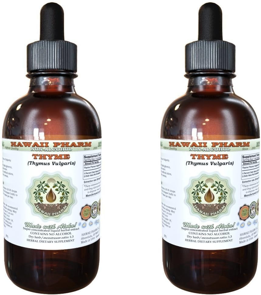Thyme Alcohol- Liquid Extract, Organic Thyme (Thymus Vulgaris) Dried ...