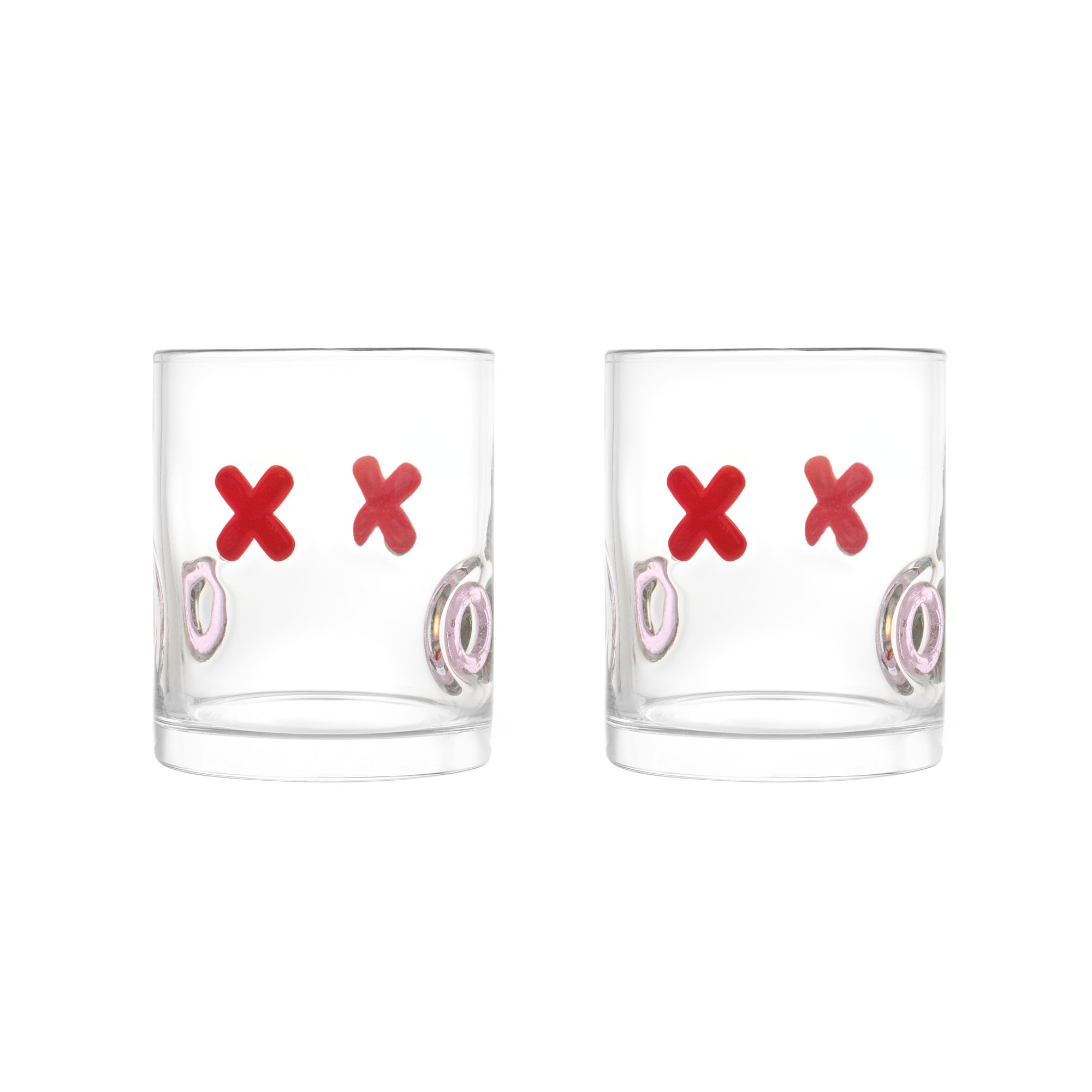 Thyme & Table 12 fl oz XOXO Charm Drinking Glasses, Set of 2 - Walmart.com