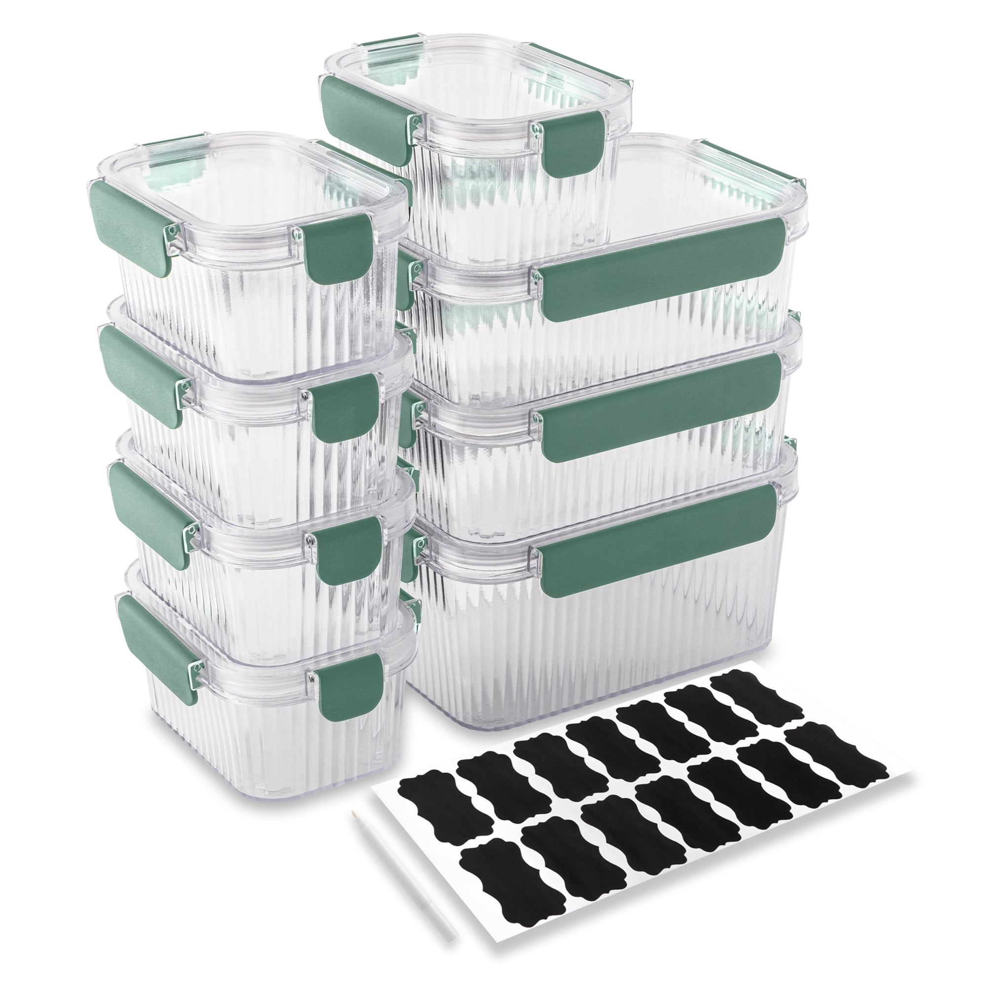 Thyme & Table 18 Piece Food Storage Container Set, Green - Walmart.com