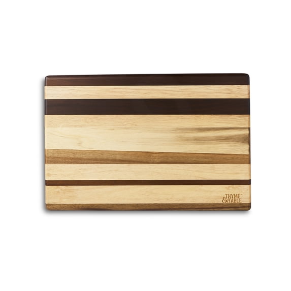 Thyme & Table 18x12 Multi-Wood Butcher Block with Stable Feet - Walmart.com