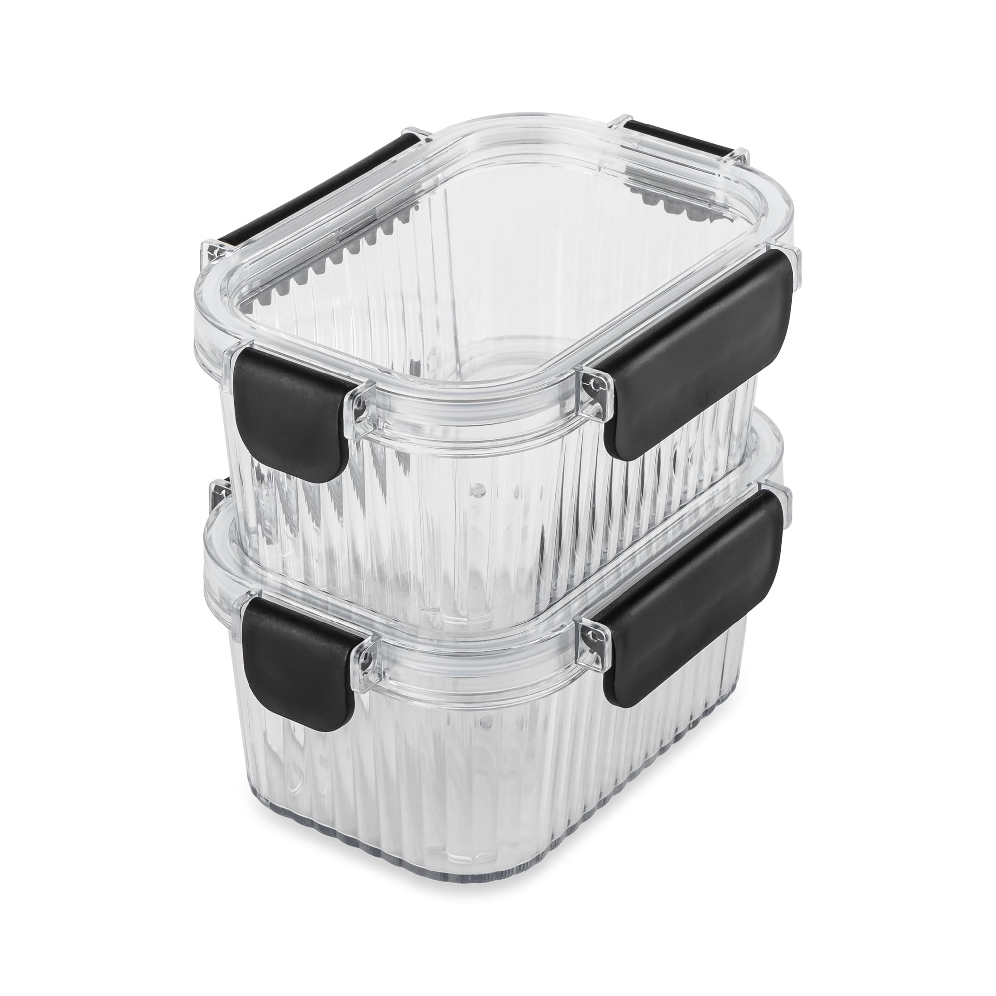 Thyme & Table 2 Pack Food Storage Containers, 2 Cups Each, Clear ...