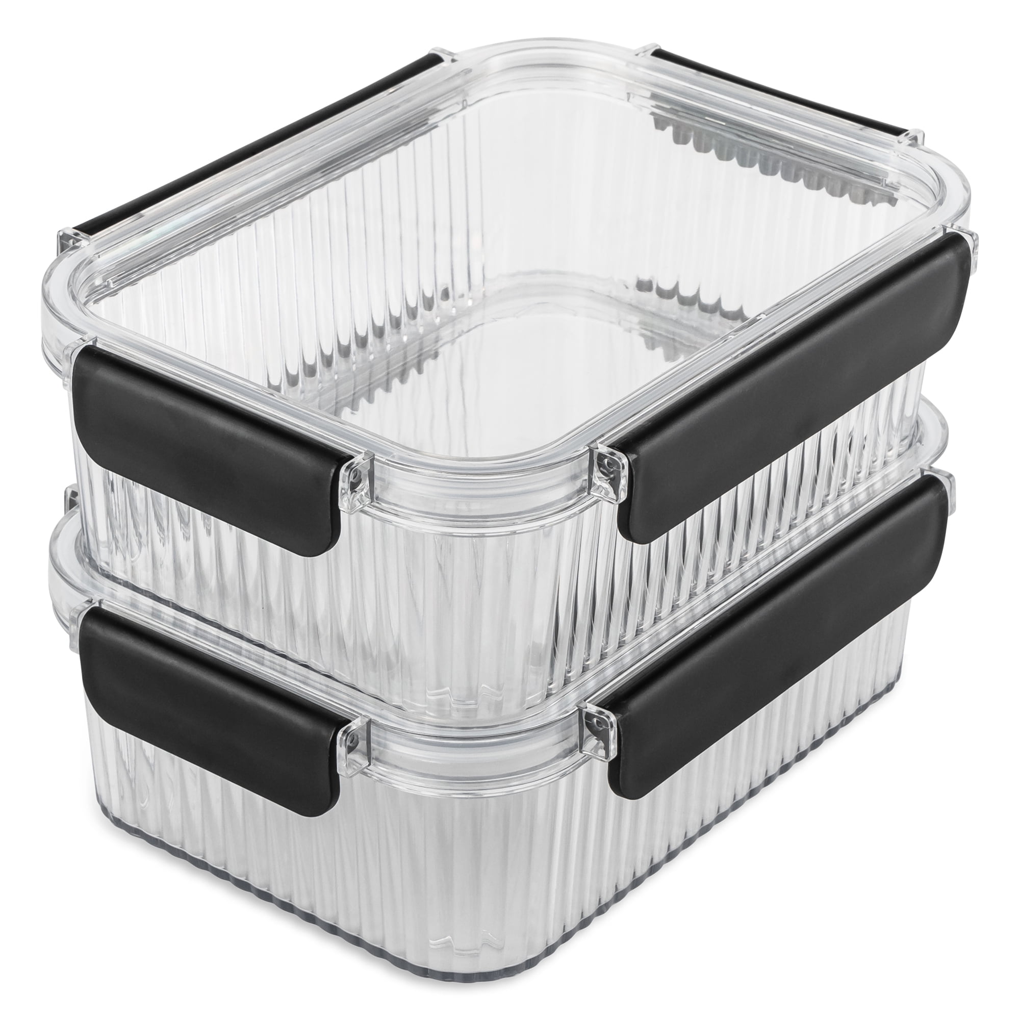 Thyme & Table 2 Pack Airtight Stackable Food Storage Containers, 5 Cups ...