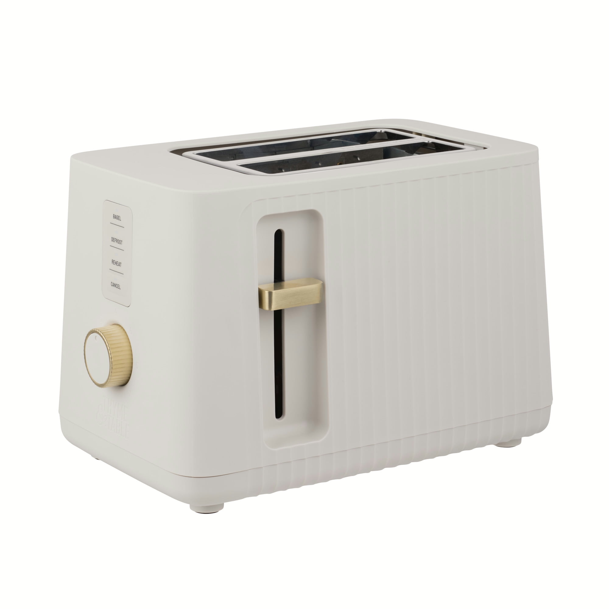 Thyme & Table 2 Slice Toaster, Sand White - Walmart.com