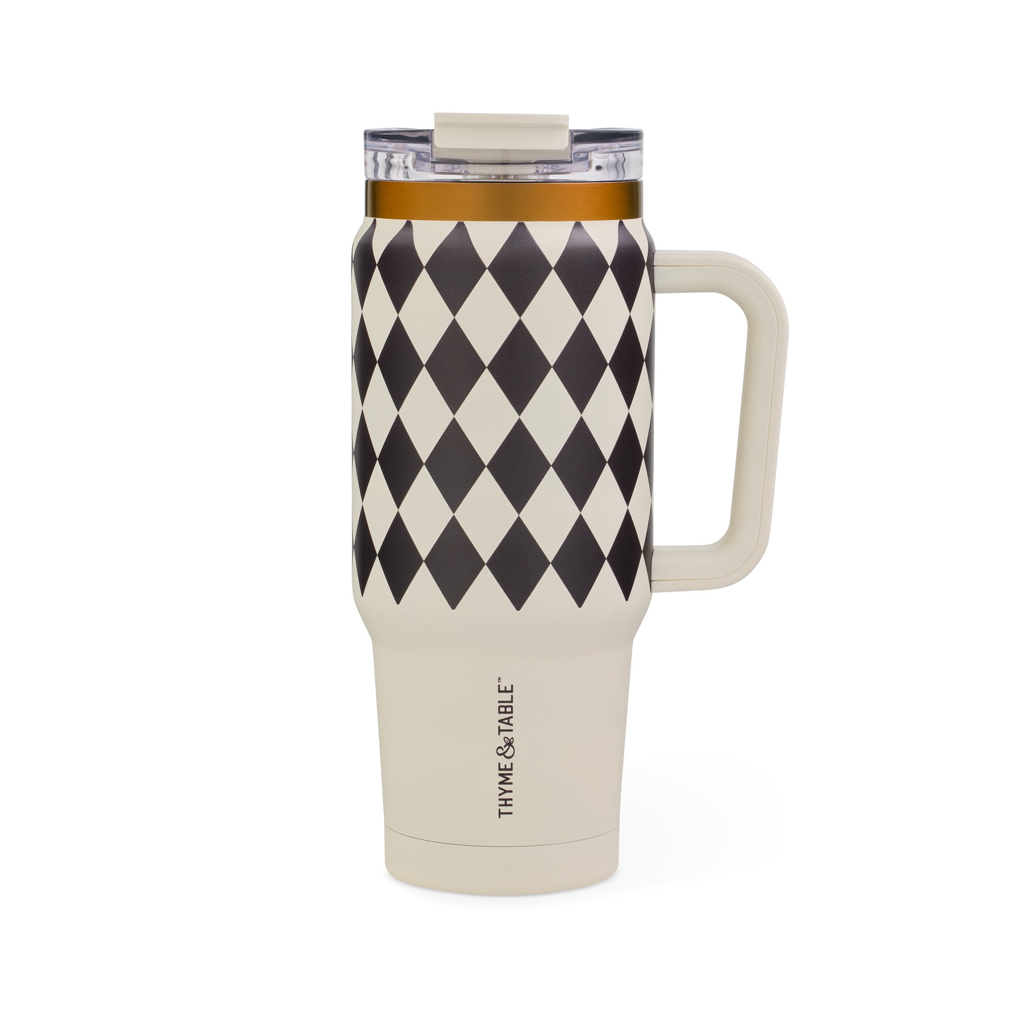 Thyme & Table 32oz Stainless Steel Luna Tumbler with Handle and Dual ...