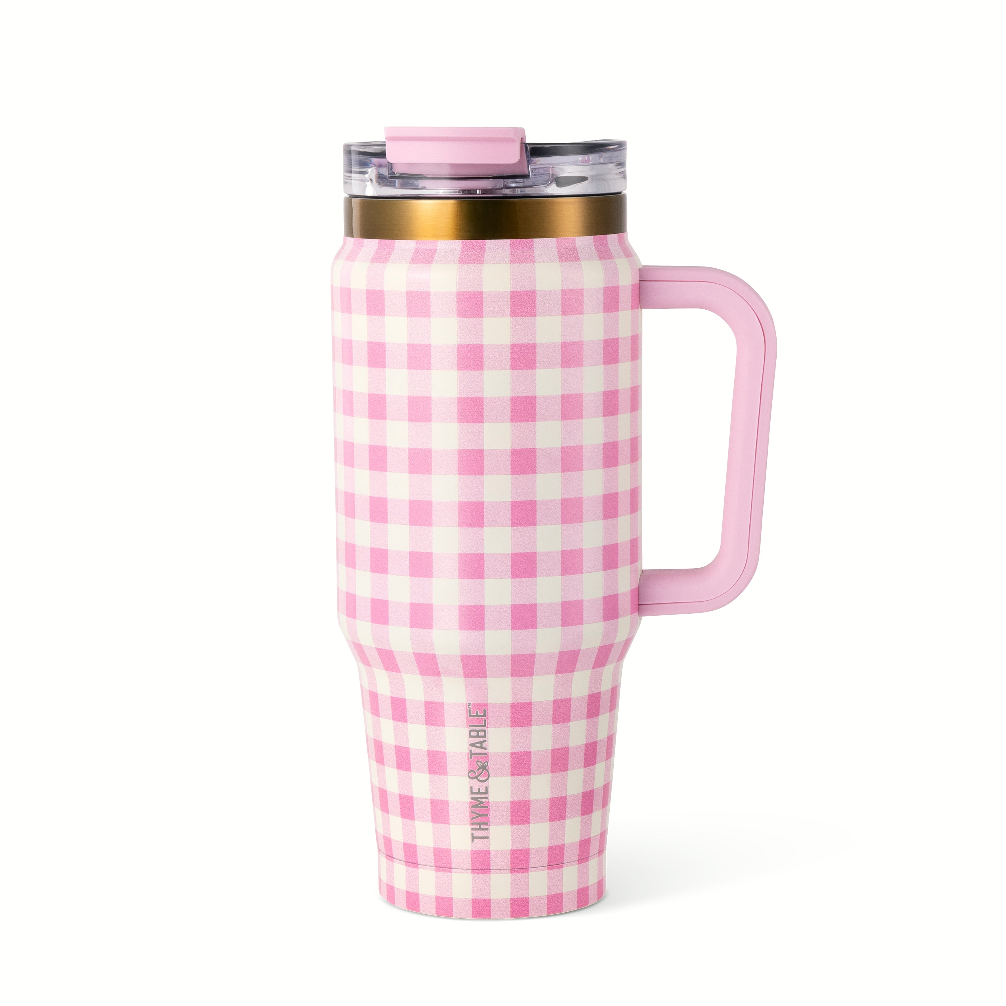 Thyme & Table 32oz Stainless Steel Luna Tumbler with Handle and Dual ...