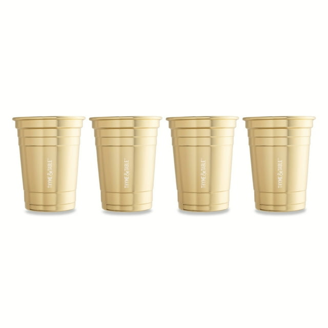 Thyme & Table 4-Pack 17 fl oz Party Cups, Gold - Walmart.com