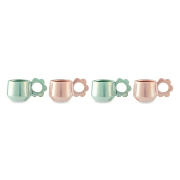 Thyme & Table Pink Pearl Mug with Flower Shaped Handle 13.5 fl oz ...