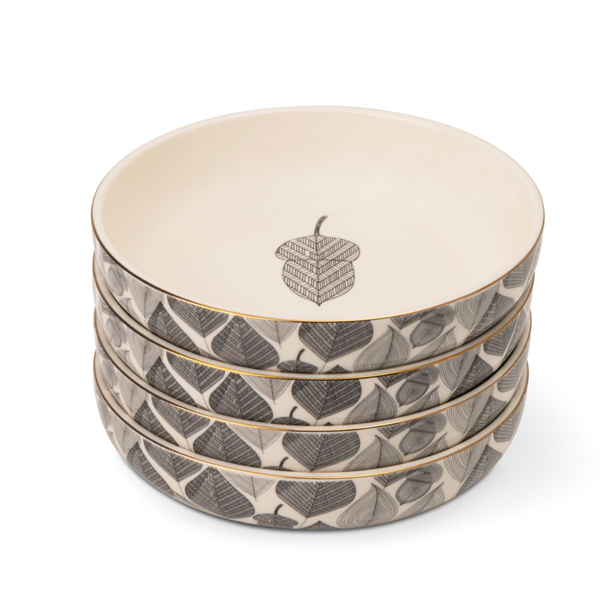 Thyme & Table 4-Pack Stoneware Low Bowls, Red Leaf - Walmart.com