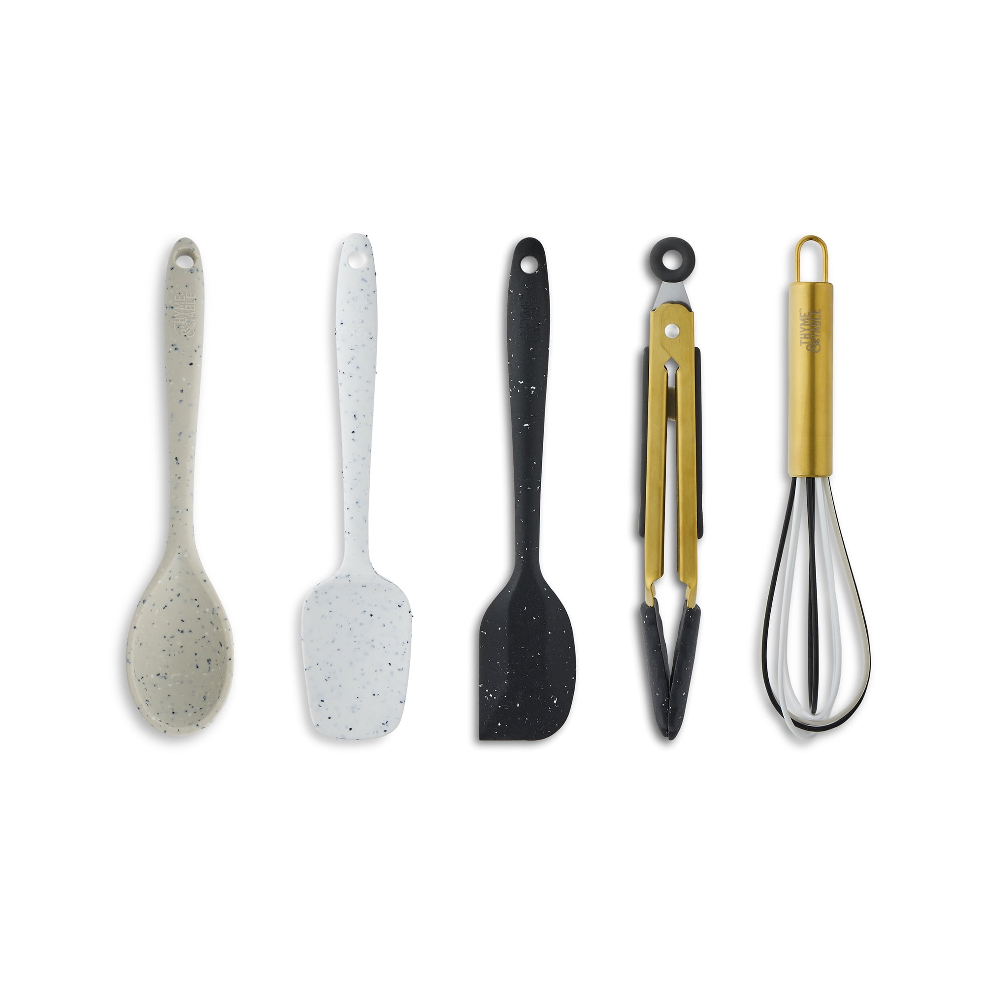 Thyme & Table Silicone Mini Kitchen Utensil Set, 5-Piece, Includes ...