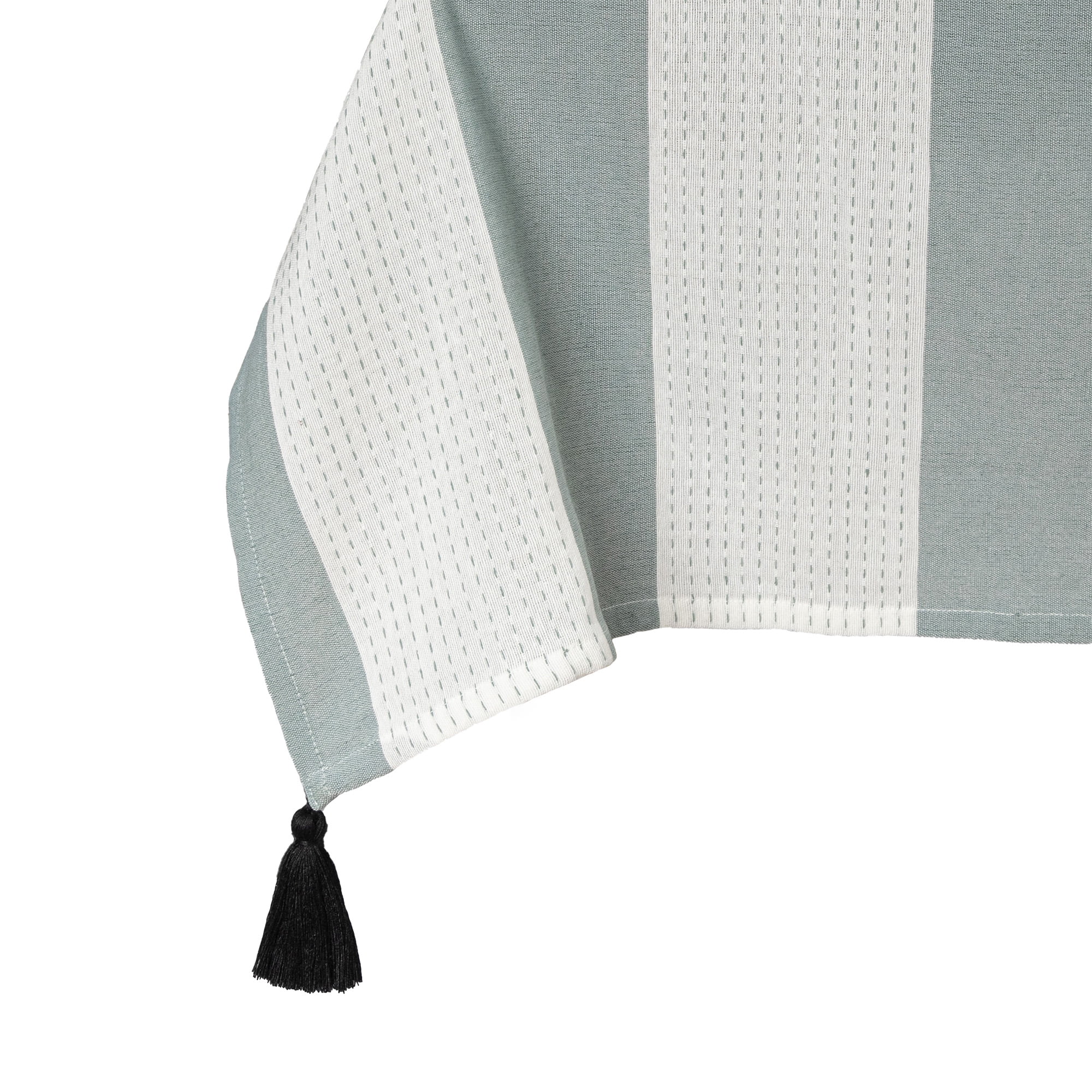 Thyme & Table 84" Rectangle Tablecloth, Green and White with Black ...