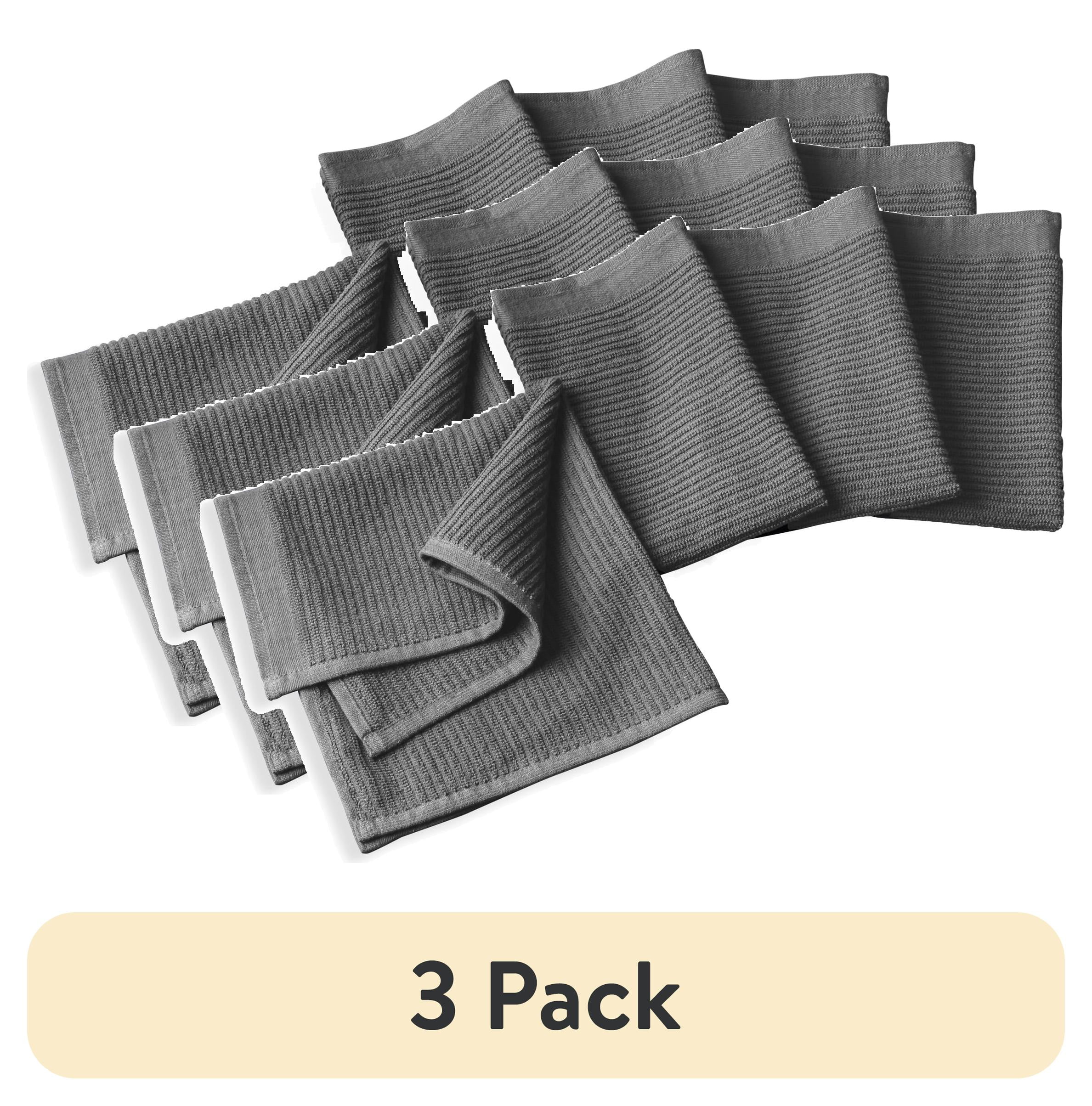 Thyme & Table Bar Mop Kitchen Towels Gray 4 Pack Set - Absorbent, Soft ...