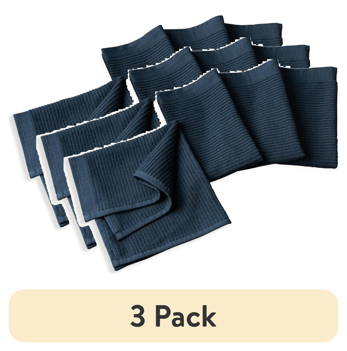 (3 pack) Thyme & Table Bar Mop Kitchen Towels, Navy, 4 Pack Set ...