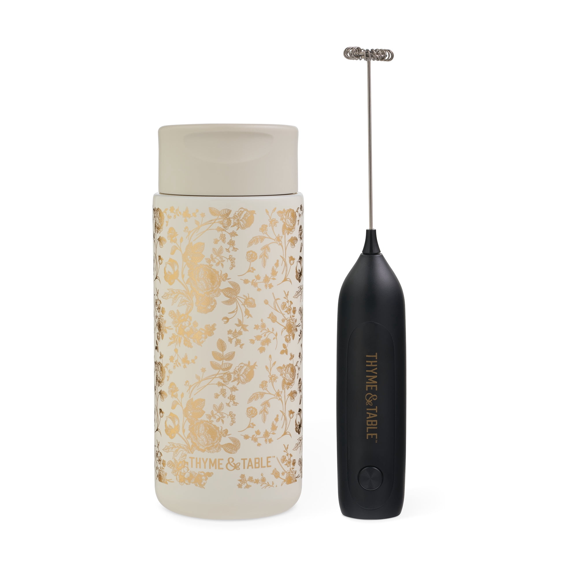 Thyme & Table 22 fl oz Stainless Steel Coffee Tumbler with Frother ...