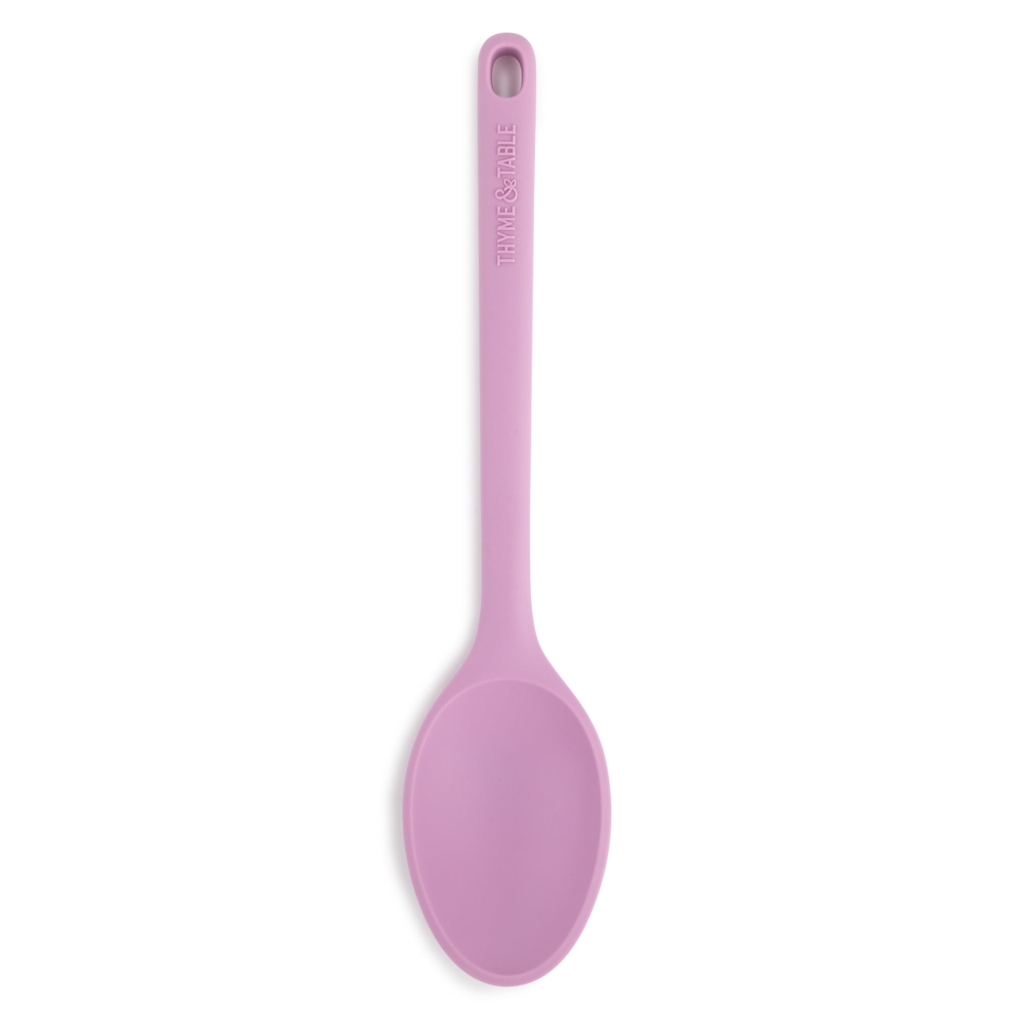 Thyme & Table Food Safe Heat Resistant Silicone Spoon, Pink ...