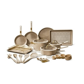 Thyme & Table 32-Piece Cookware & Bakeware Nonstick Set, Sand - Walmart.com