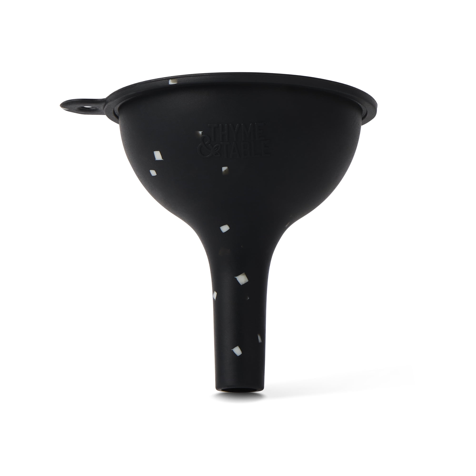Thyme & Table Mini Silicone Funnel Black with Cream Dots for Small ...