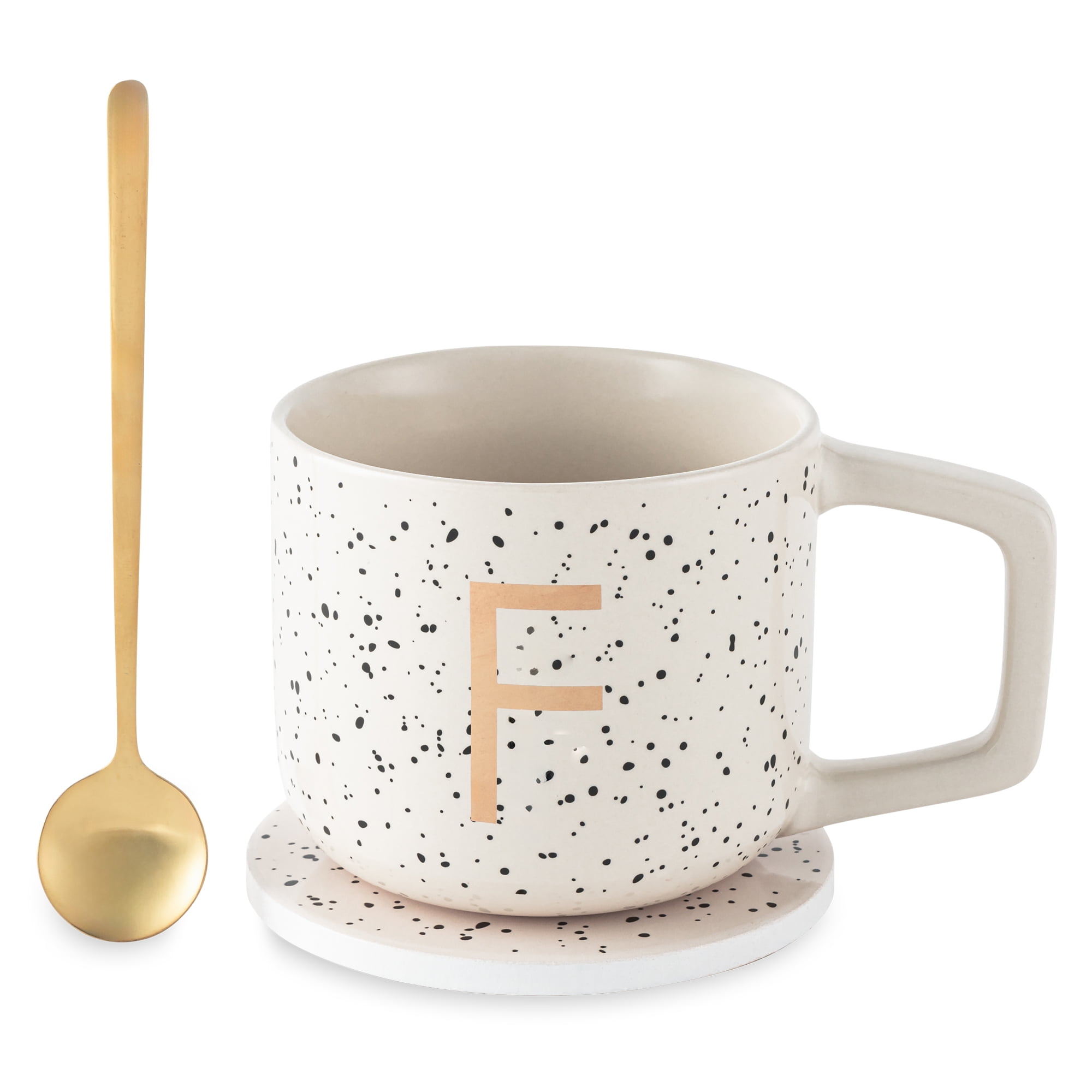 Thyme & Table Monogram F Mug - 13.8 oz Capacity Mug Set - Walmart.com