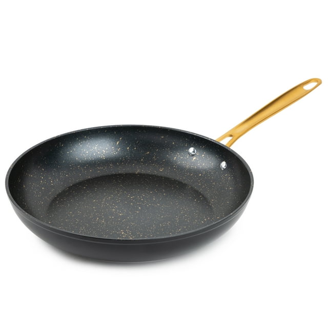 Thyme & Table Non-Stick 12" Signature Fry Pan, Black & Gold - Walmart.com