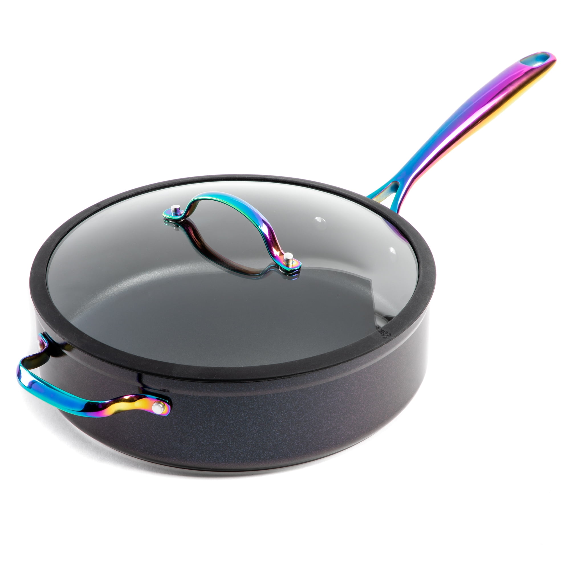 Thyme & Table Non-Stick 5 QT Signature Saute Pan with Glass Lid ...