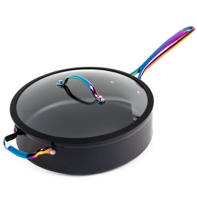 Thyme & Table Non-Stick 5 Quart Signature Saute Pan with Glass Lid ...