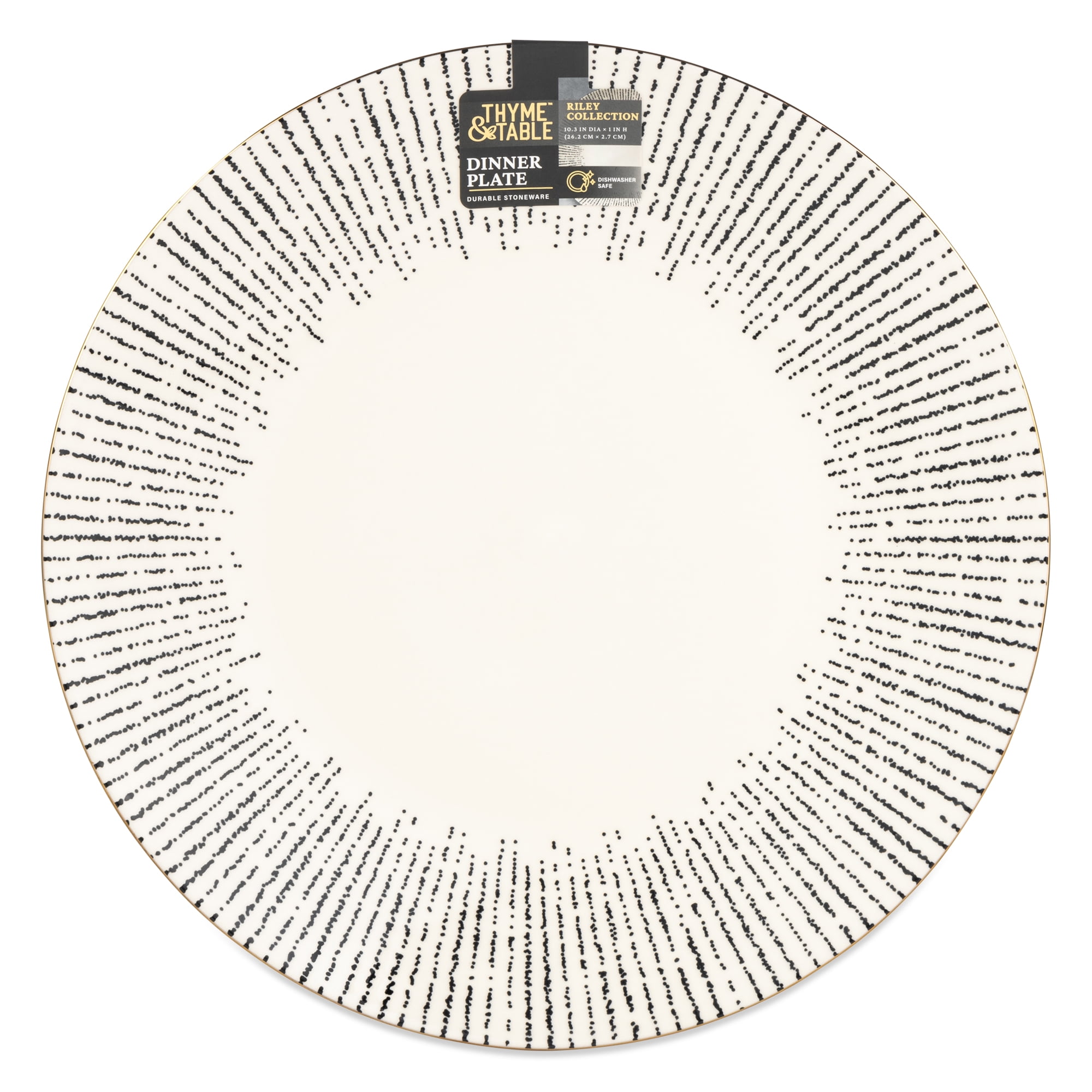 Thyme & Table Stoneware Dinner Plate, Riley Collection - Walmart.com