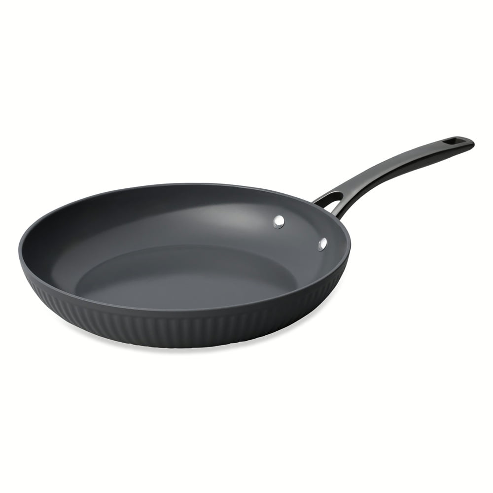 Thyme & Table 10" Non-Stick Signature Ribbed Fry Pan - Grey - Walmart.com