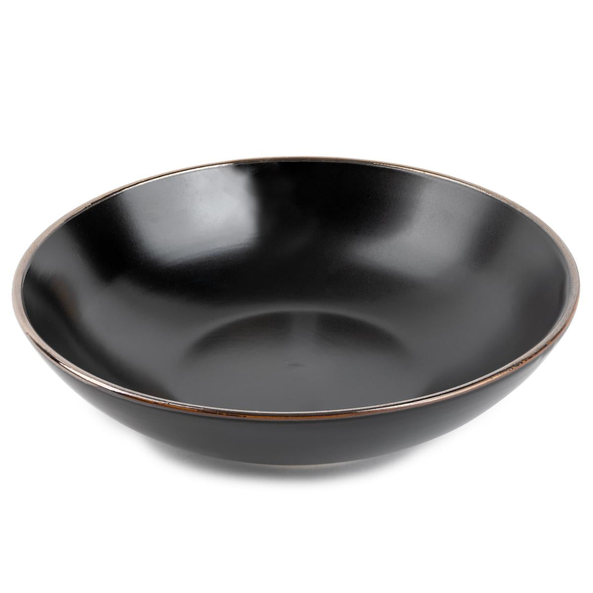 Thyme & Table Stoneware Bowl, Black Onyx Collection, Durable Kitchen ...