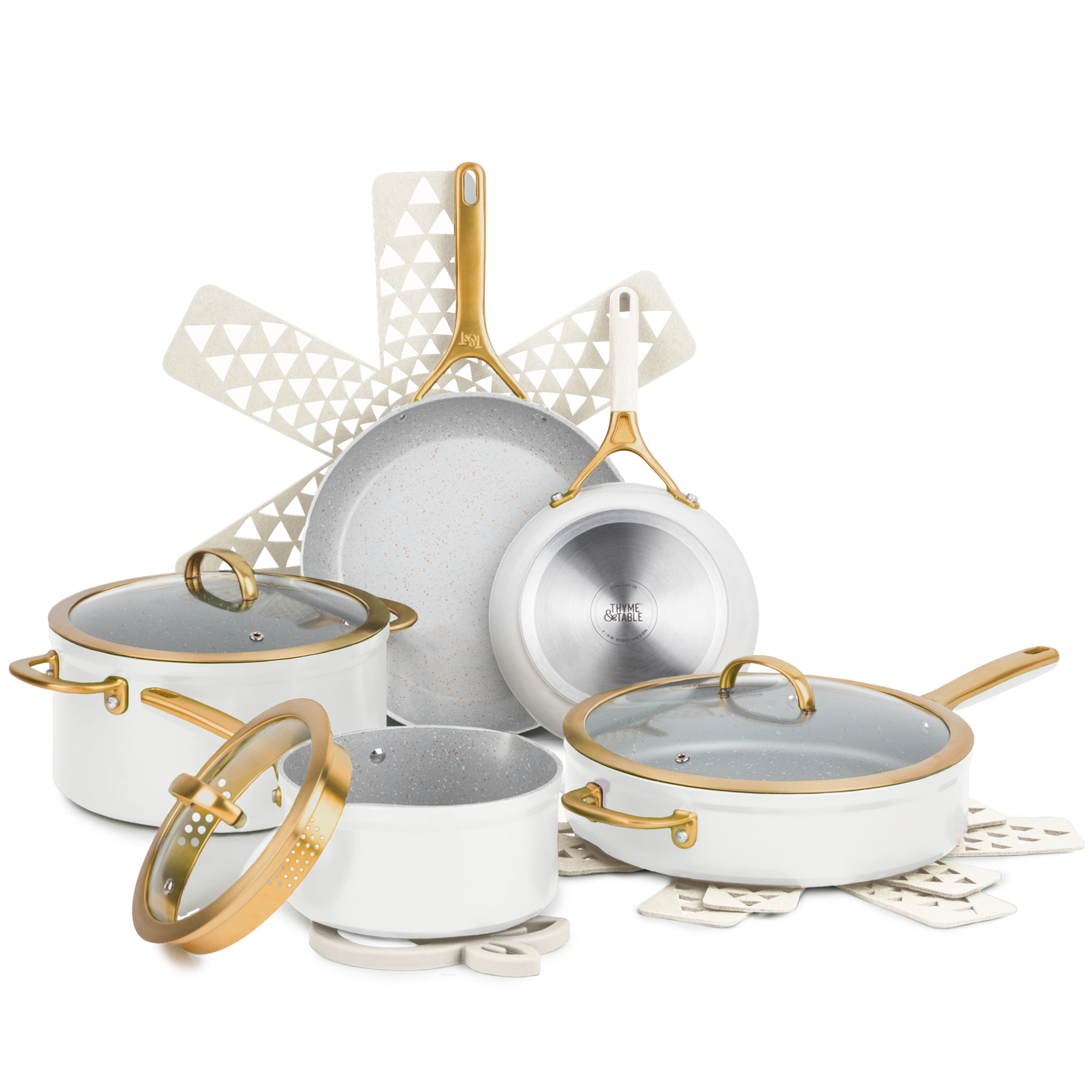 Thyme & Table 12-Piece Non-Stick Supreme Cookware Set, Pots and Pans ...