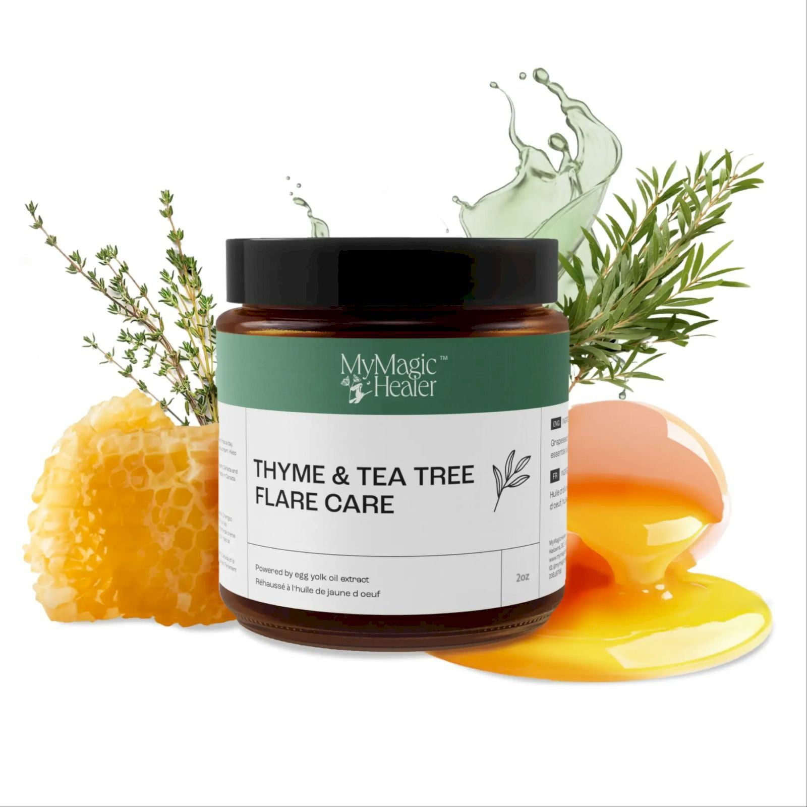 Thyme & Tea Tree Flare Care (2oz) | Natural Solution for Cystic Acne, Folliculitis, Ingrown ...