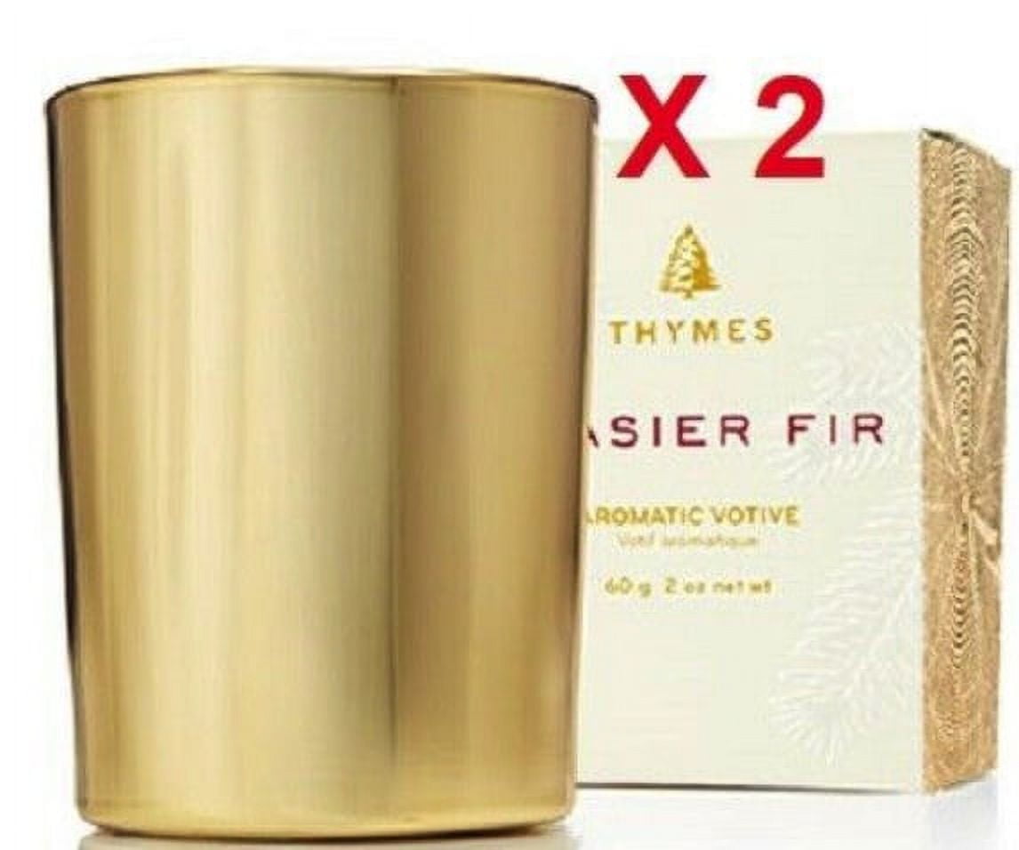 Thymes Frasier Fir Gold Aromatic Votive 2 oz (Pack of 2) - Walmart.com