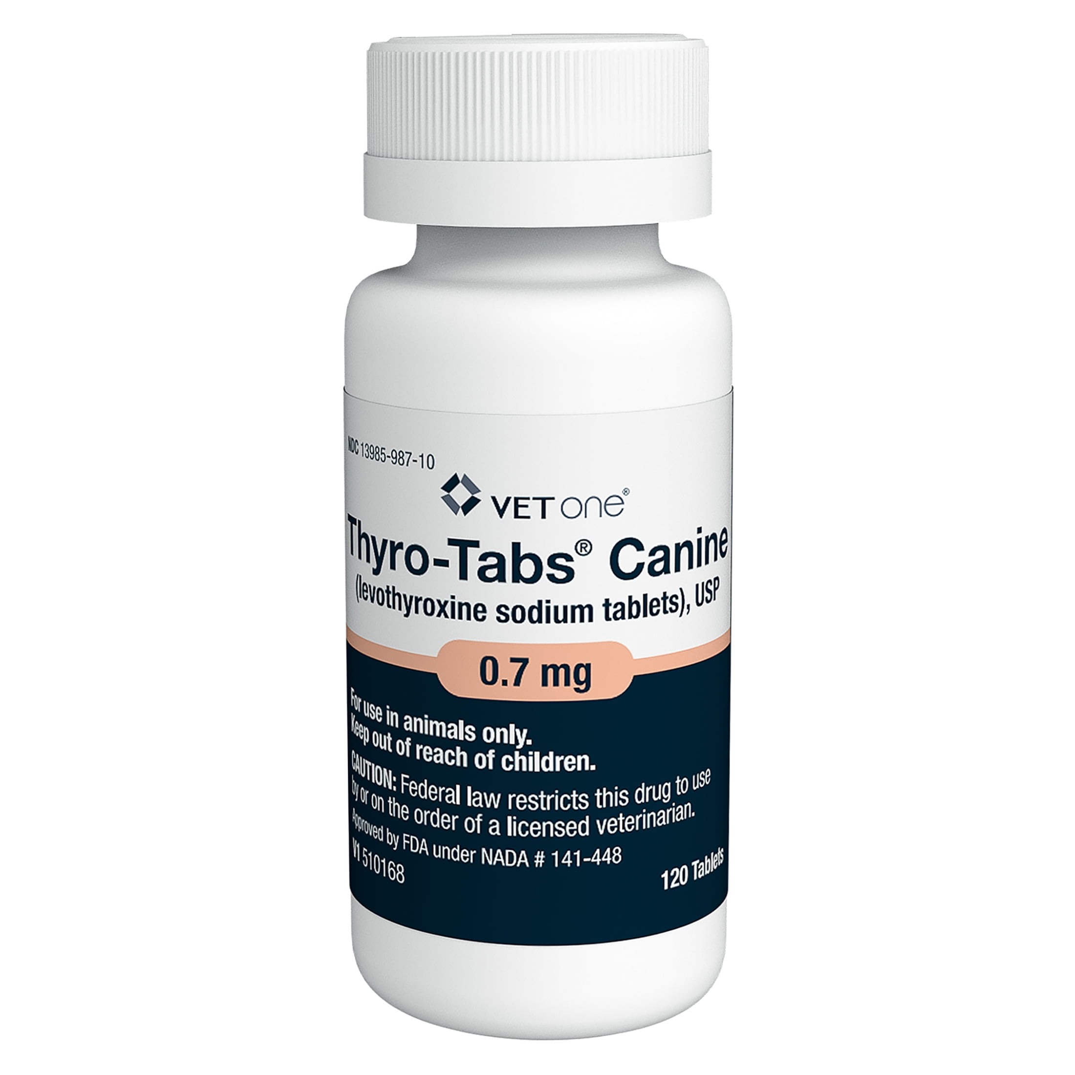Thyro-Tabs (Levothyroxine Sodium) Canine Tablets, 0.7MG - Walmart.com