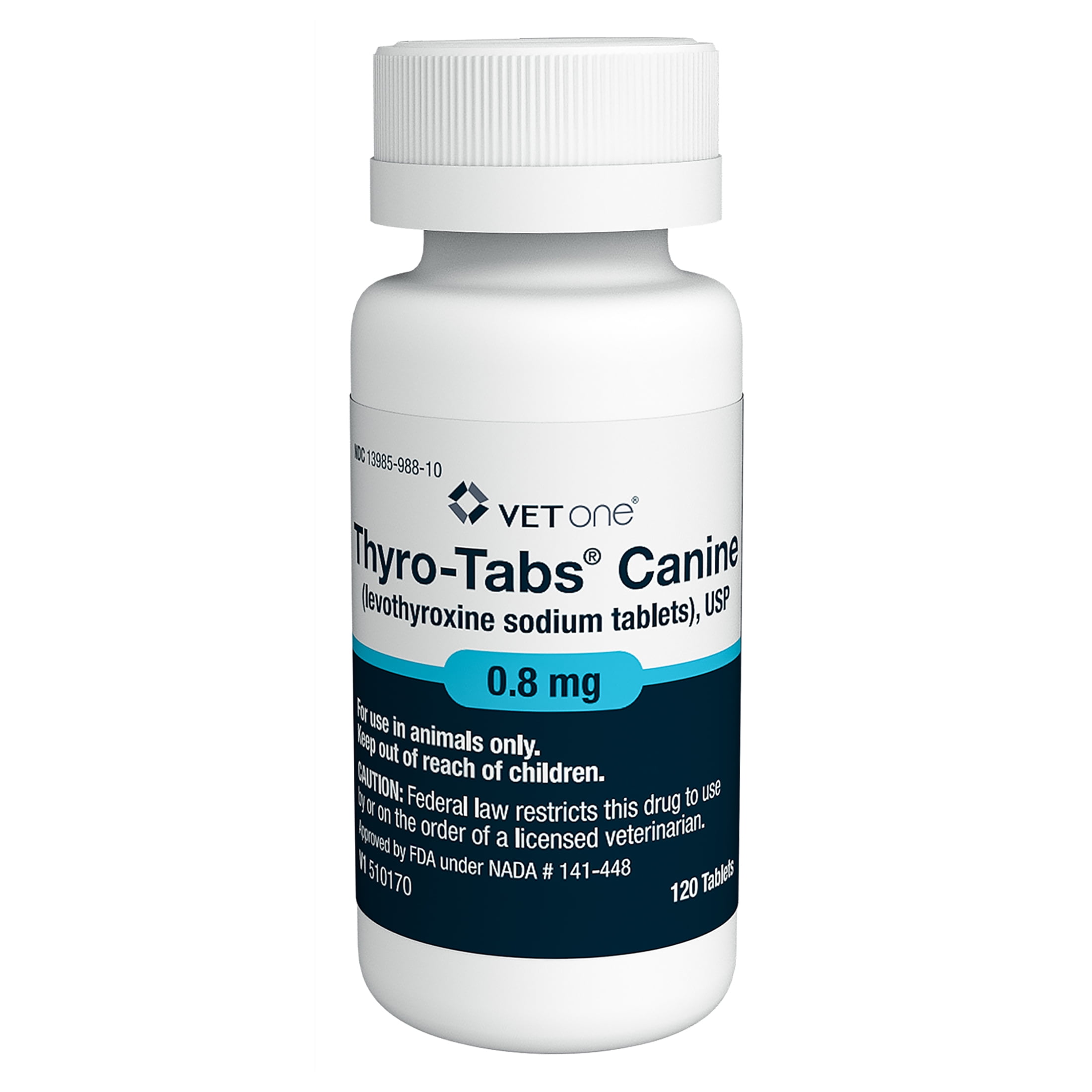 Thyro-Tabs (Levothyroxine Sodium) Canine Tablets, 0.8MG - Walmart.com