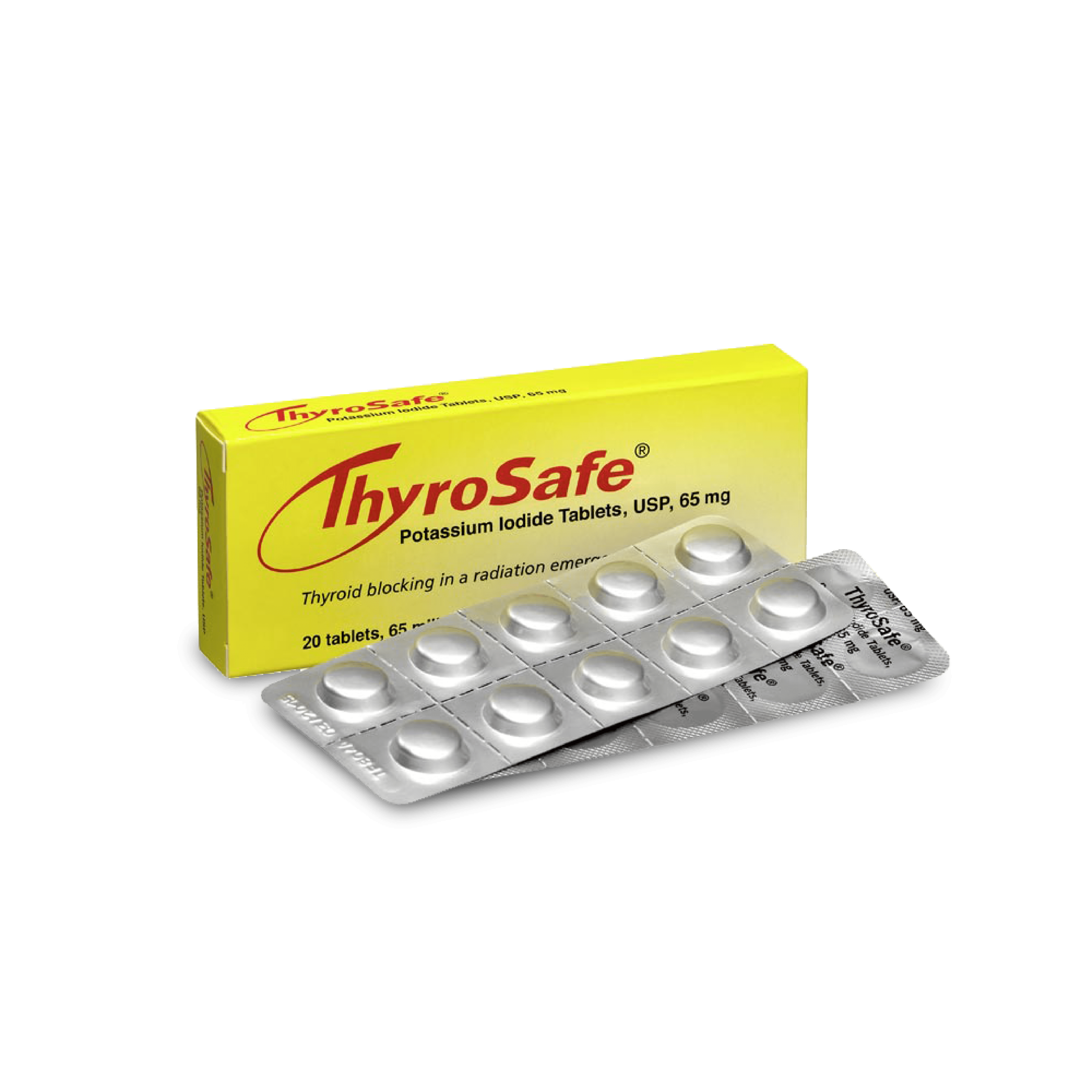 Thyrosafe 65mg Potassium Iodide Tablets (20 Pack) - FDA Approved ...