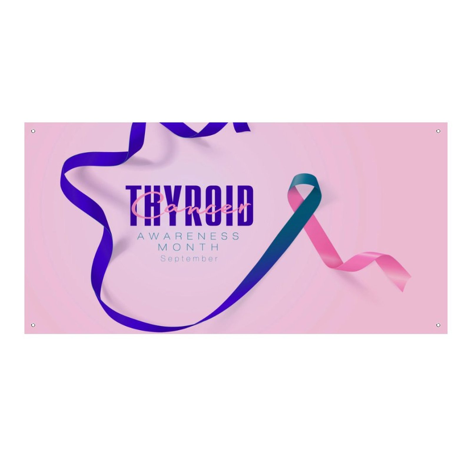 Thyroid Cancer Awareness Month Banners Flag Hanging Backdrop Sign Wall Decoration And Supplies ...