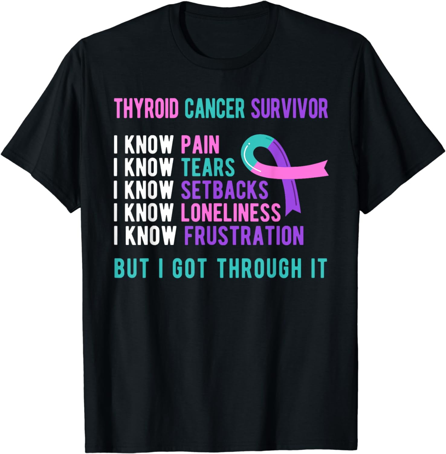 Thyroid Cancer Survivor T-Shirt Fashion summer - Walmart.com