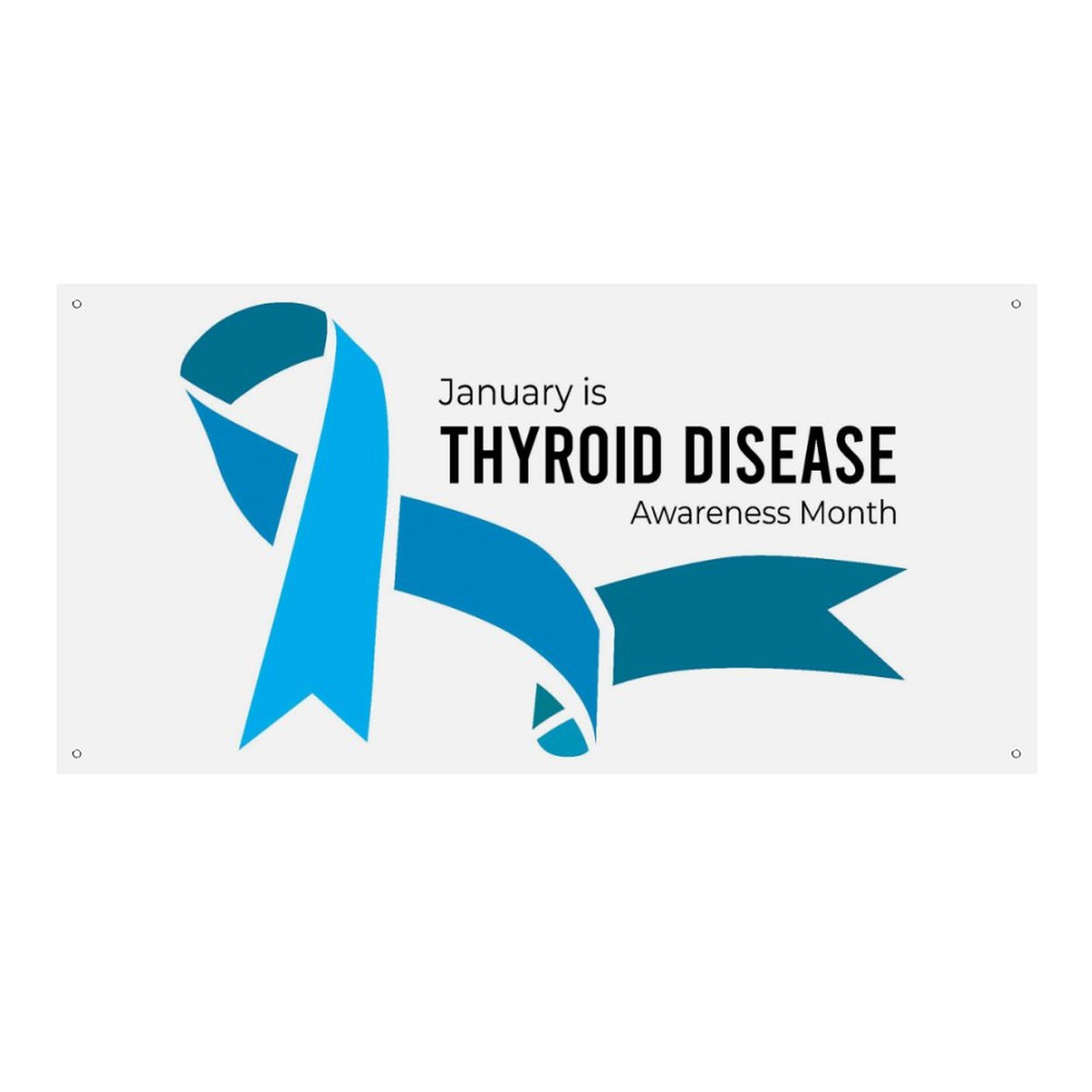 Thyroid Disease Awareness Month Banners Flag Hanging Backdrop Sign Wall ...