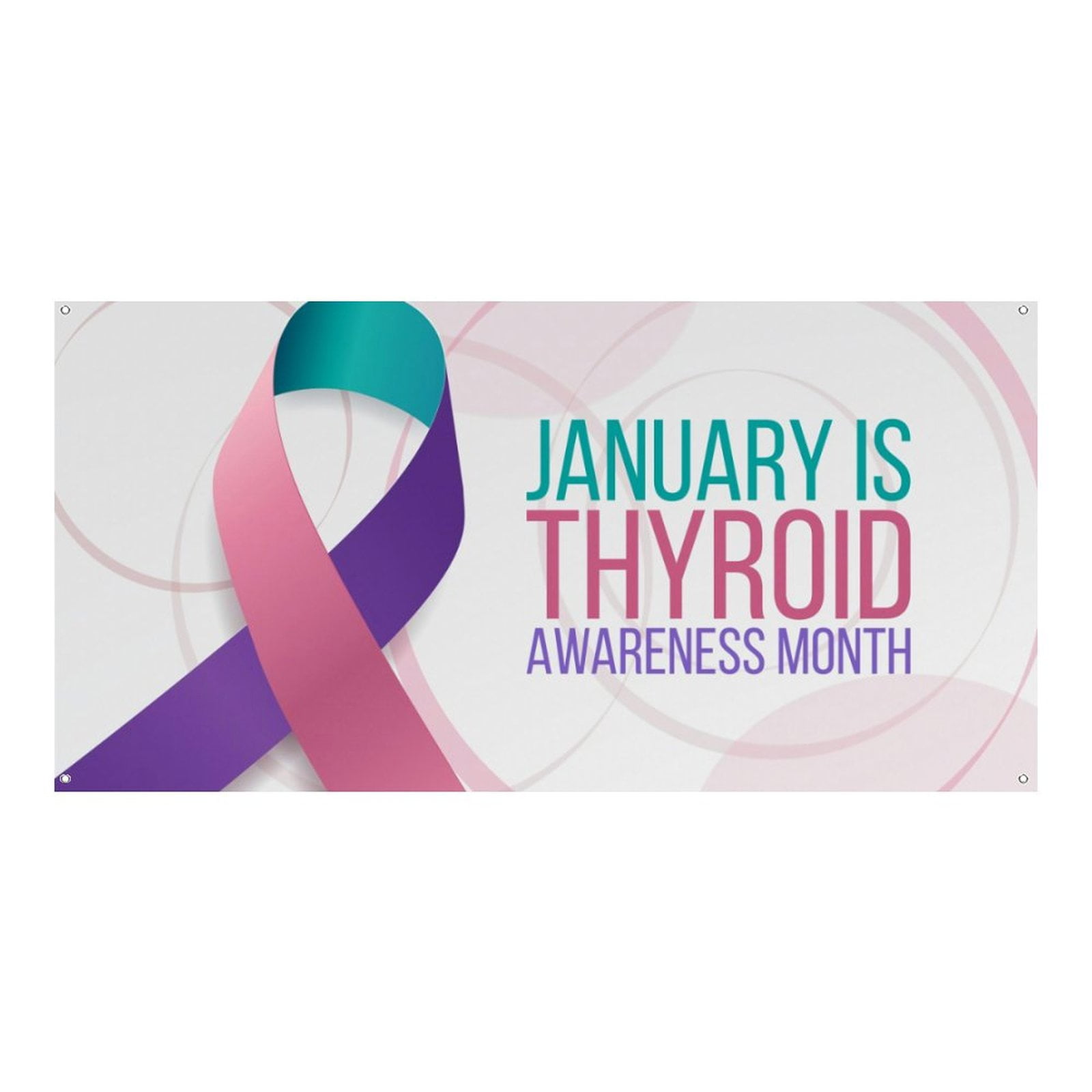 Thyroid Disease Awareness Month Banners Flag Hanging Backdrop Sign Wall ...