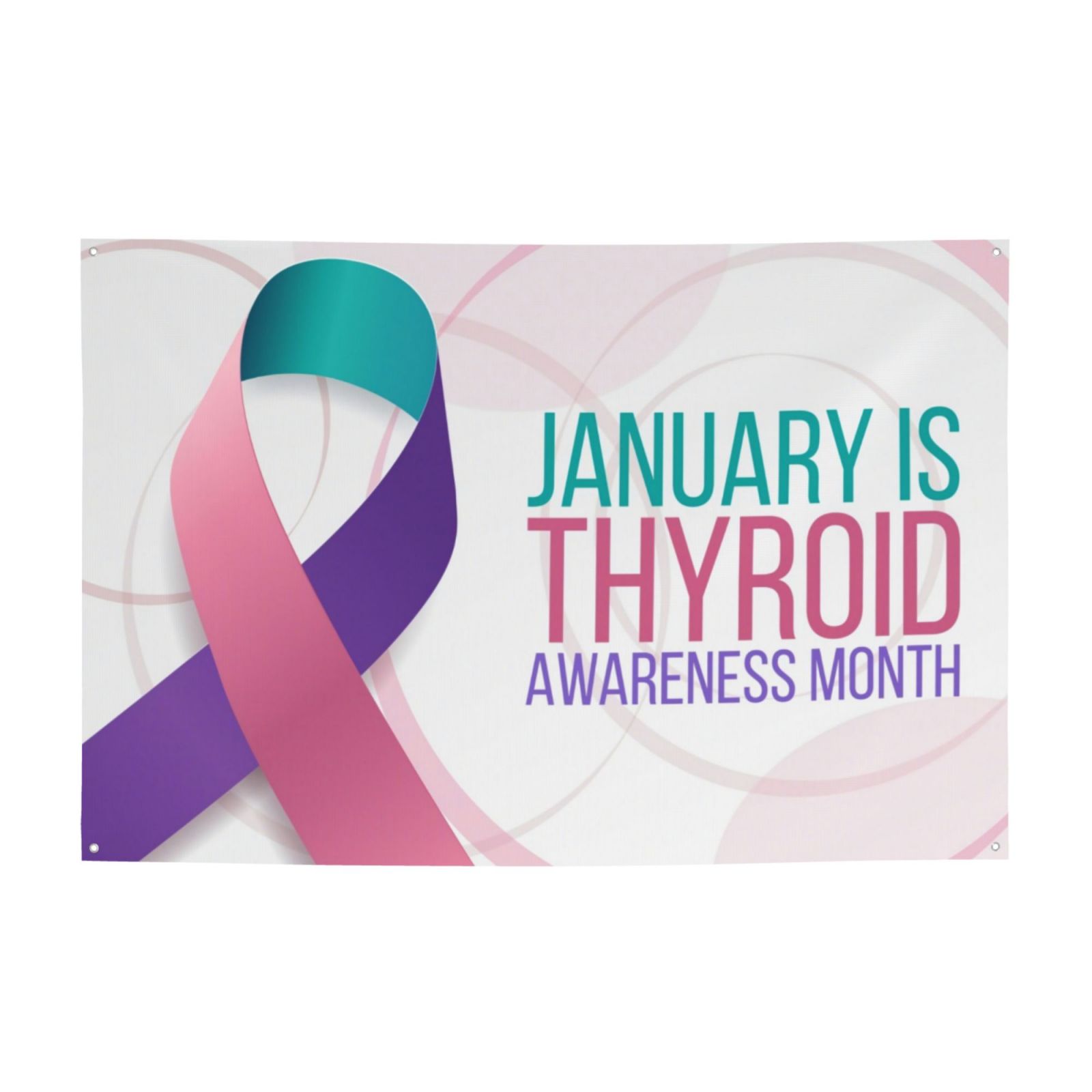 Thyroid Disease Awareness Month Festival Banner 47x71 Inches Suitable For Decorating Parties ...