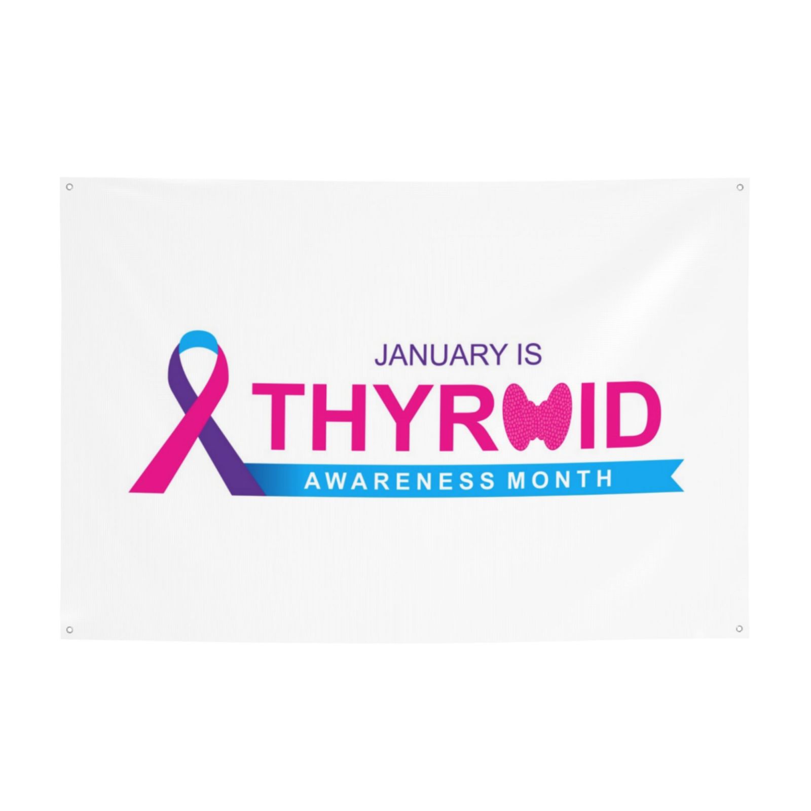 Thyroid Disease Awareness Month Festival Banner 47x71 Inches Suitable For Decorating Parties ...