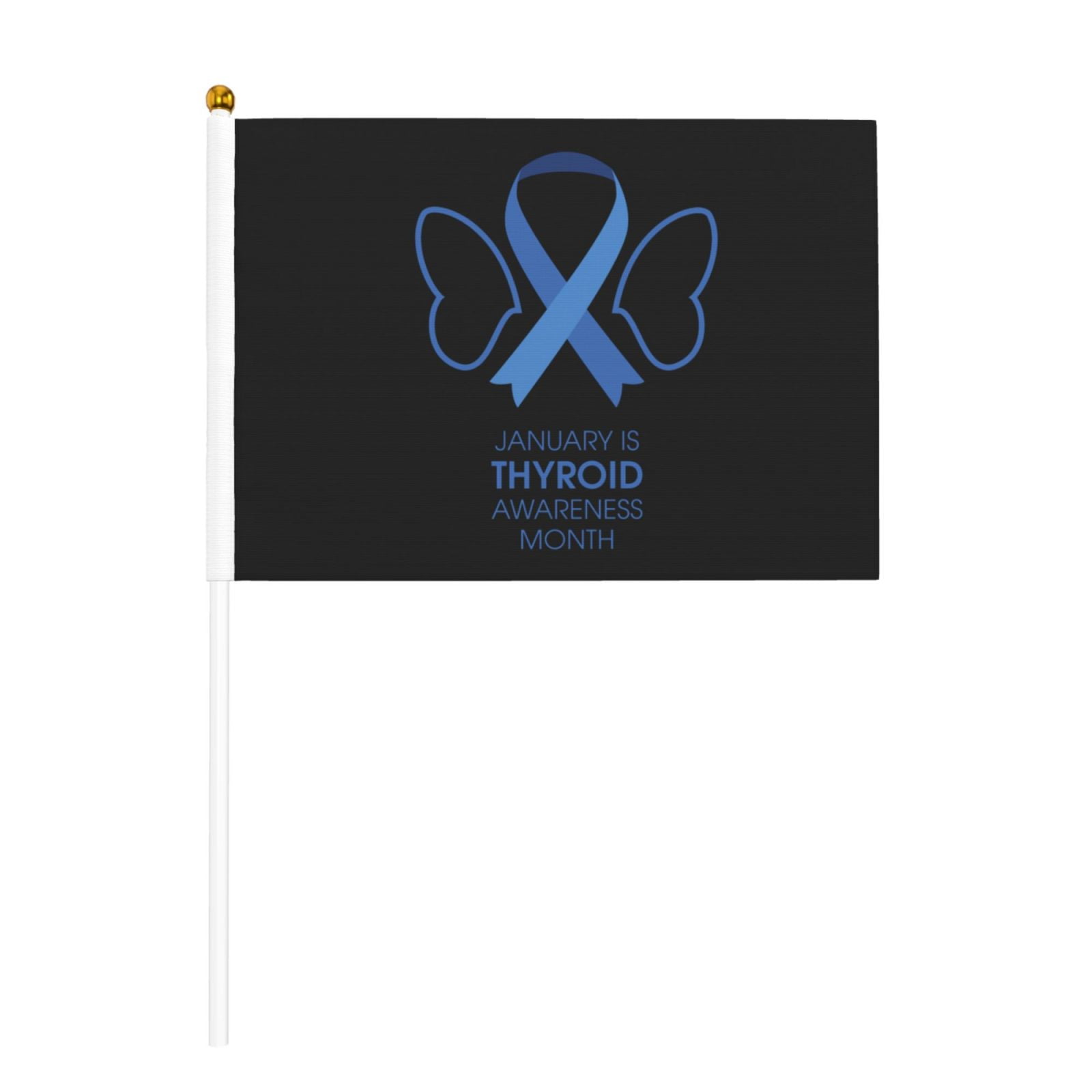 Thyroid Disease Awareness Monthhand Held Small Mini Stick Flags ...