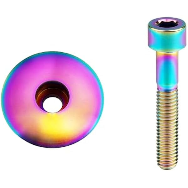 Ti Titanium Headset Stem Top Cap 1-1/8" with Titanium Bolt M6 x 35mm ...