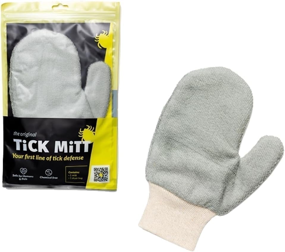 TiCK MiTT Gray Tick Defense Glove Protective Tool for Humans and Pets ...