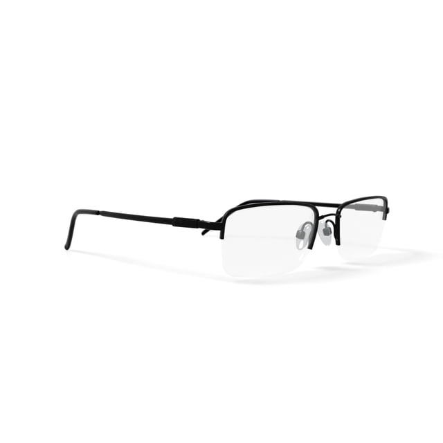 TiFlex Men's Extended Fit Rectangular Eyeglasses, T1759, Matte Black ...